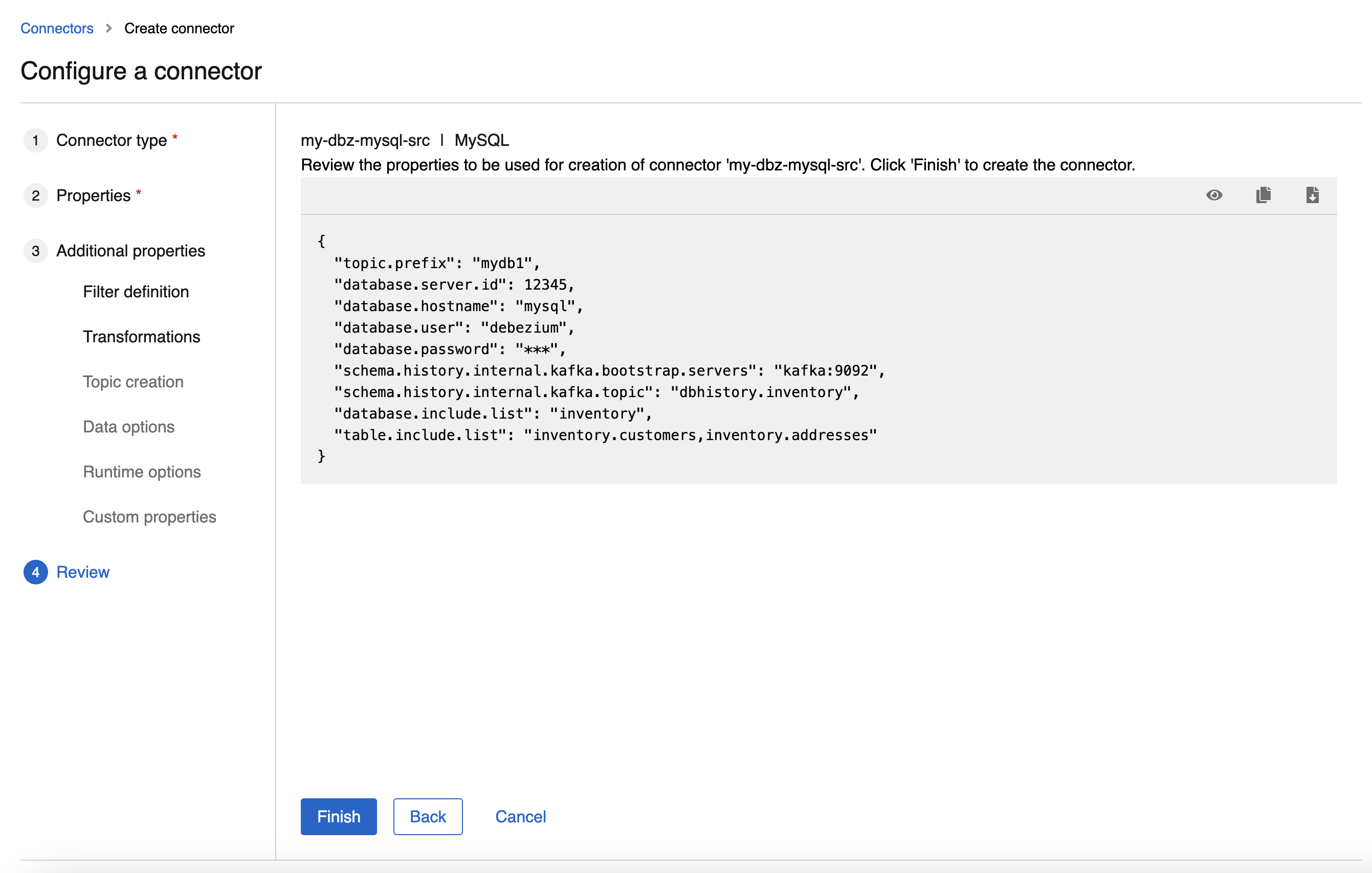 Debezium UI :: Debezium Tutorial