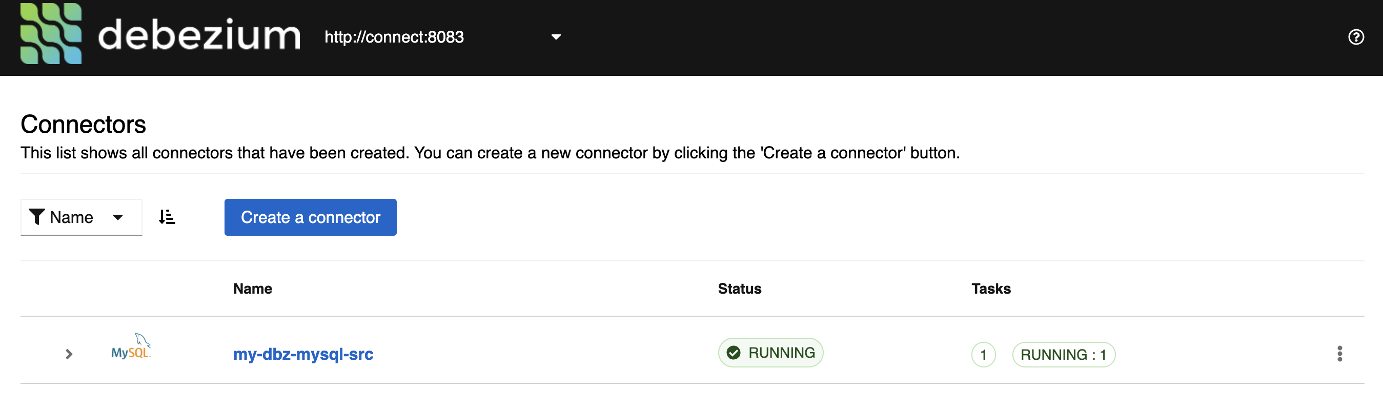 Debezium UI :: Debezium Tutorial