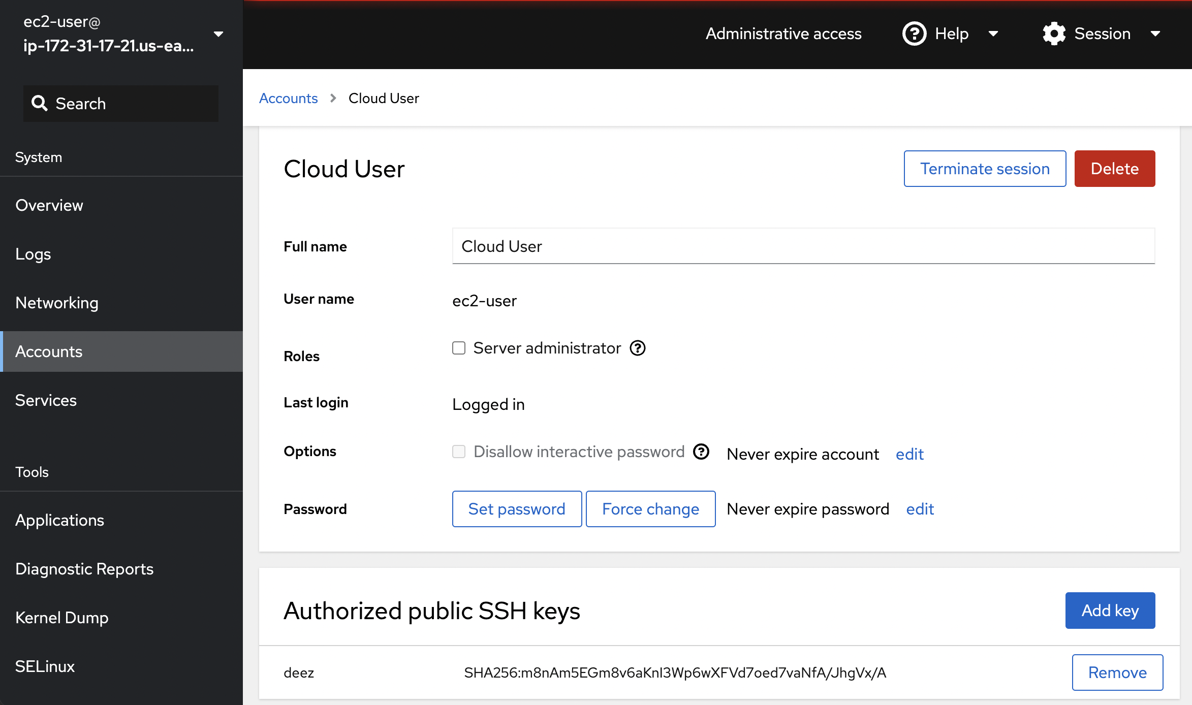 Cockpit :: Linux Tutorial