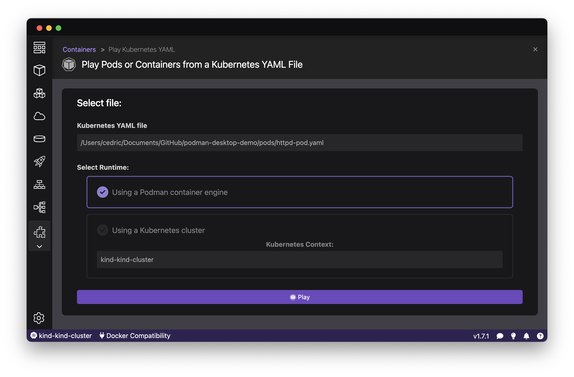 Podman Desktop Interface & Essentials :: Podman Desktop Tutorial